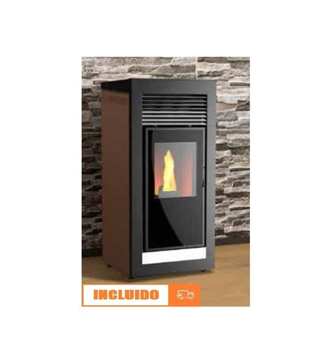 ESTUFA DE PELLETS LASIAN QUBE EVO 10 KW DISNER Color NEGRO1