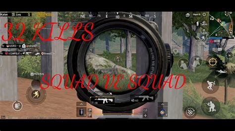 32 Kills Squad Gameplay Squad Vs Squad Pubg Mobİle Youtube