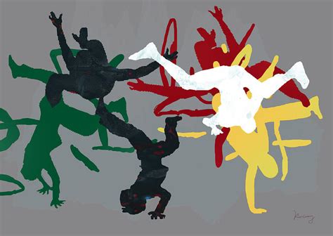 Hip Hop Street Dancing Pop Stylised Art Poster Drawing By Kim Wang