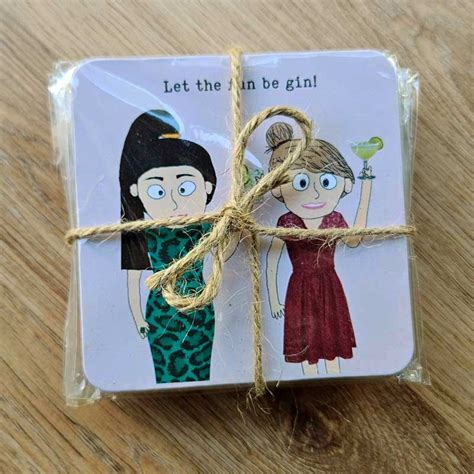 Lucy Loves Life Set Of 4 Coasters Cocktail Collection