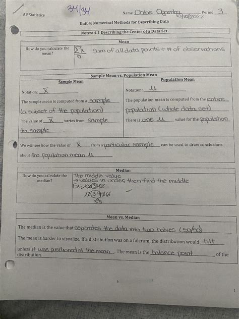 Ap Statistics Unit 41 Studocu