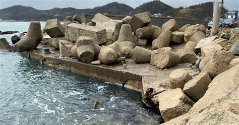 포항 바다모래 사용한 불량 테트라포드 해양시설물 안전위협