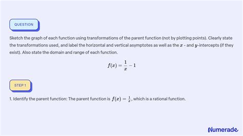 Solved Sketch The Graph Of Each Function Using Transformations Of The