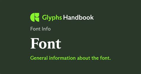 Font — Glyphs Handbook