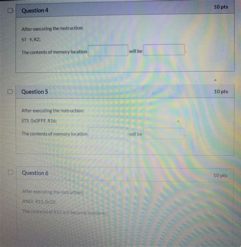solved 10 pts d question 4 after executing the instruction
