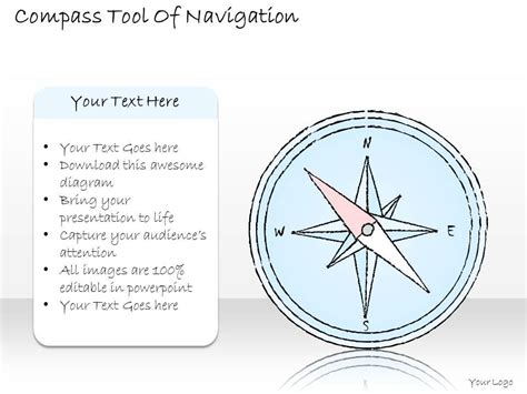 2502 Business Ppt Diagram Compass Tool Of Navigation Powerpoint