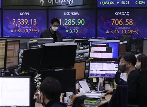 개장시황 코스피 개인·외인 매도세에 하락 2323선美 증시 하락 영향 파이낸셜뉴스
