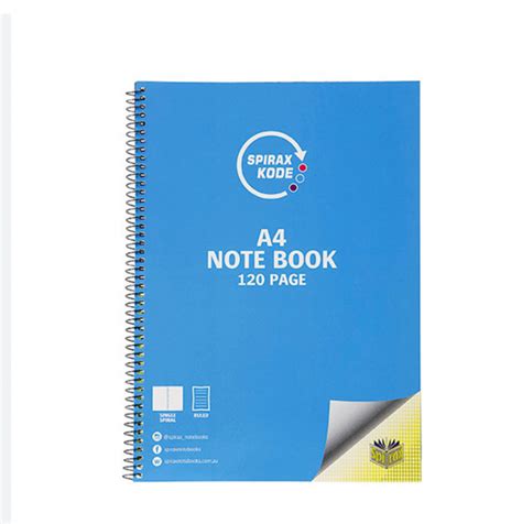 Spirax Kode A4 Notebook 120 Page Assorted Colours Brilliant Minds