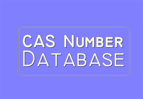 CAS Number Database Free Download