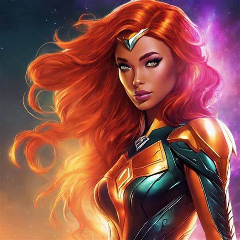 Exotic Guardian Starfire Dc Fiery Tamaranean Héroïne De La Série
