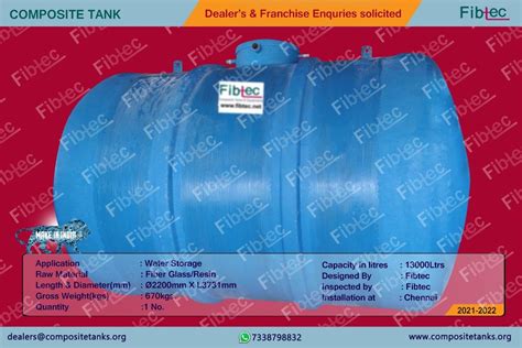 Blue Fibtec Underground Water Tank At ₹ 370000 Piece In Chennai Id 2850435784573