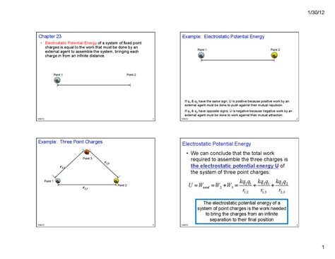 Electrostatic Potential Energy Electricity And Optics Lecture