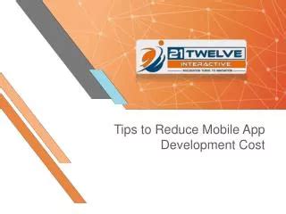 PPT Strategies To Reduce Mobile App Development Costs PowerPoint