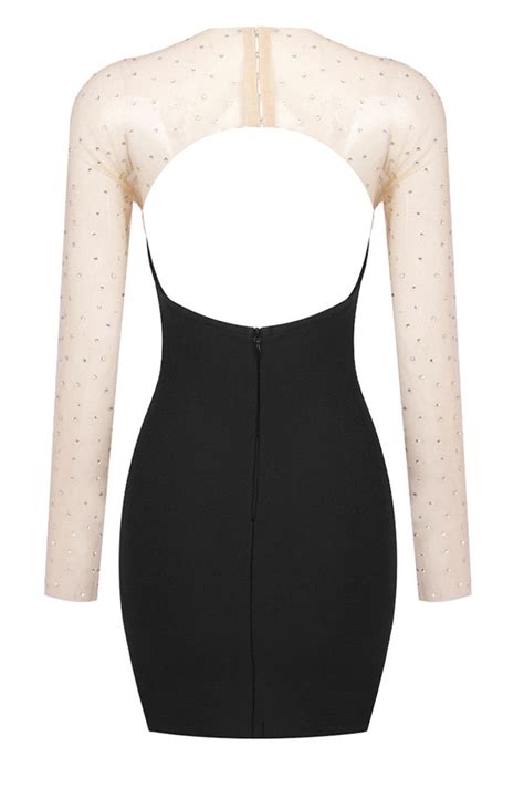 Aarohi Crystal Mesh Mini Dress Dress In Beauty