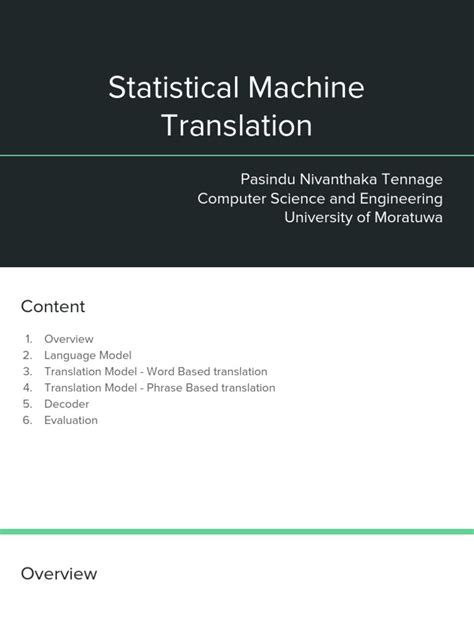Statistical Machine Translation Pdf Parsing Semiotics