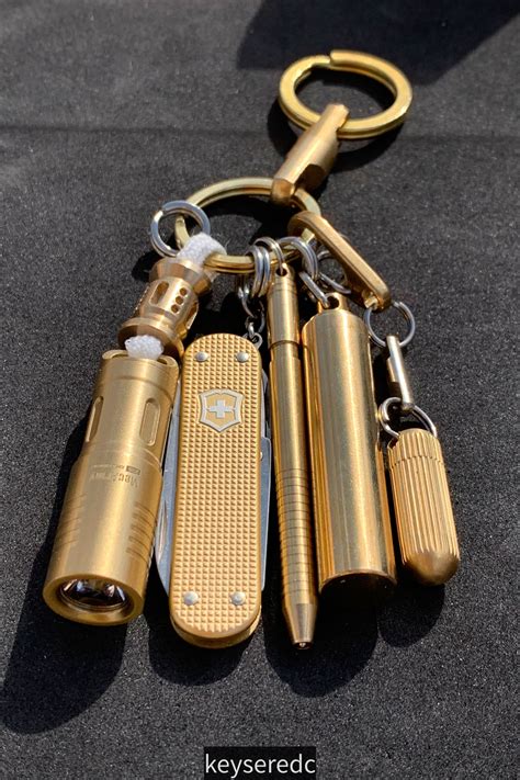 Brass Edc Keychain Edc Keychain Edc Everyday Carry Edc