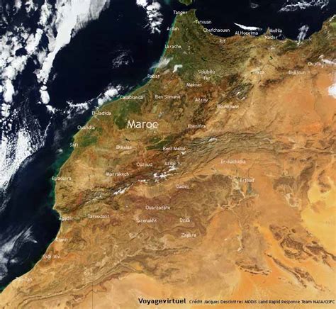 Carte Satellite Du Maroc Avec Les Villes