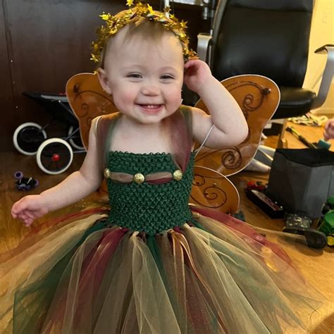 Woodland Fairy Princess Costume Tutu Dress Up Set Autumn Fairy