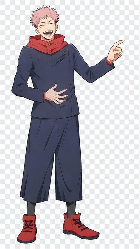 Yuji Itadori Laughing PNG Transparent Jujutsu Kaisen PNGAnime