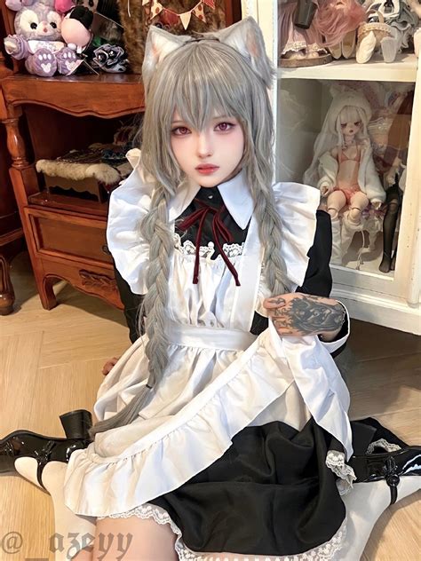啊川 Azey azeycoss on X Cute cosplay Cosplay woman Maid outfit