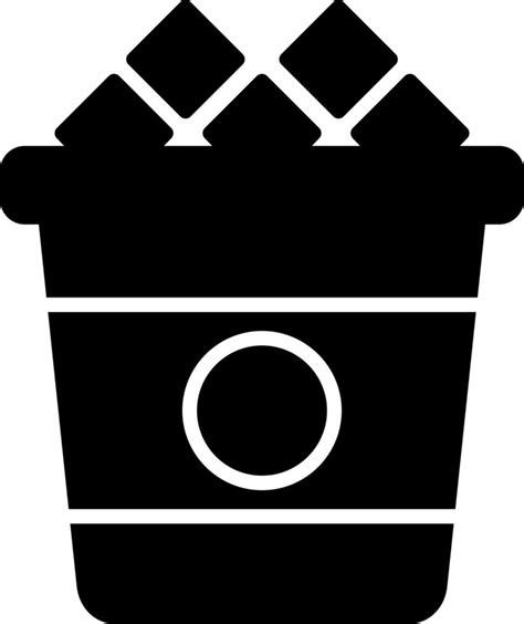 Ice Bucket Vector Icon 21063963 Vector Art At Vecteezy