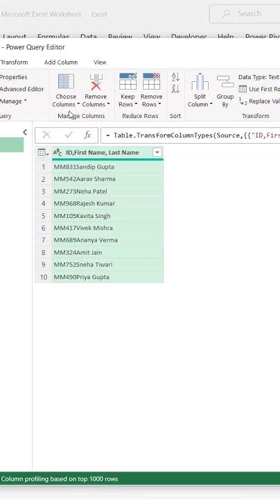split columns in seconds with power query ii exceltutorialinhindi