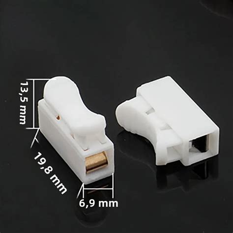 Solderless Wire Connectors 1p 2p 20 50pcs Screwless Terminal Block Spring Clamp For Electrical