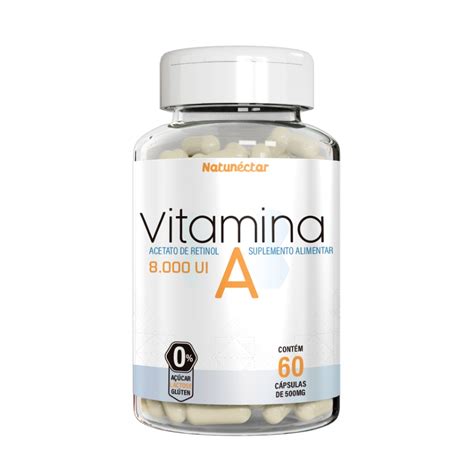 Vitamina A Acetato de Retinol UI mg Capsulas Natunéctar Shopee Brasil