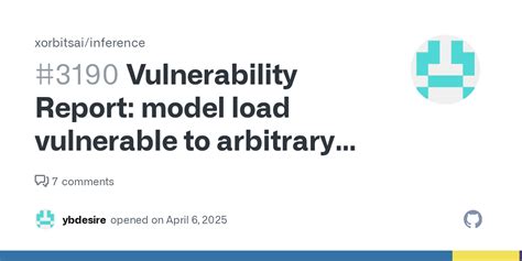 Vulnerability Report Model Load Vulnerable To Arbitrary Code Execution Via Untrusted File
