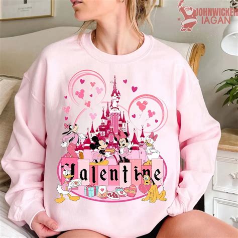 Disney Mickey Minnie Love Sweatshirt Mickey And Minnie Valentines