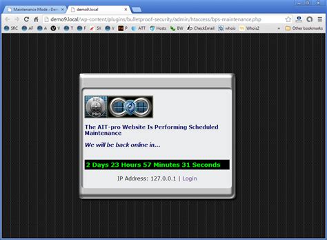 Topic Maintenance Mode Guide Bulletproof Security Forum