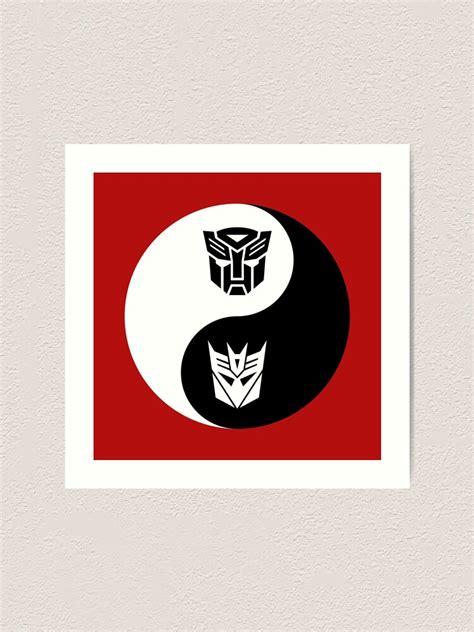 Autobot And Deception Transformer Logo Art Print For Sale By