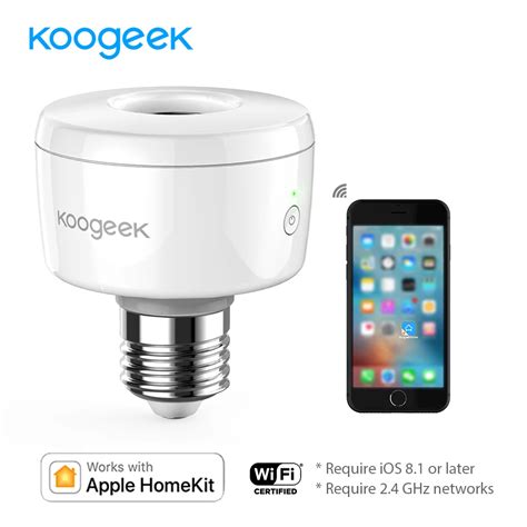 Koogeek Wi Fi Smart Lamp Base E26 E27 Socket Lamp Holder Wireless Smart Socket Bulb Socket