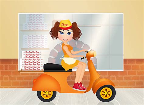 Cute Pizza Delivery Girl Background Images Hd Pictures And Wallpaper