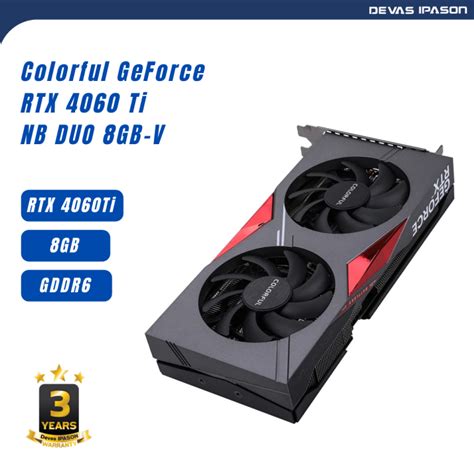 And Colorful Gpu การ์ดจอ Igame Geforce Rtx 4060 Ti Nb Duo 8gb V รับ