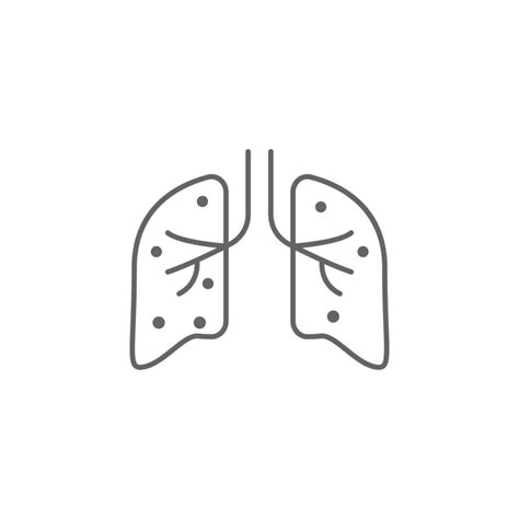 Health Bronchitis Cancer Disease Lung Vector Icon Illustration