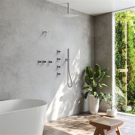 Everstein 12 Dual Rain Shower Head System 8 Spray Patterns Cupc 25