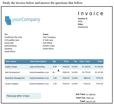 Invoice 10th 12th Grade Quiz Quizizz