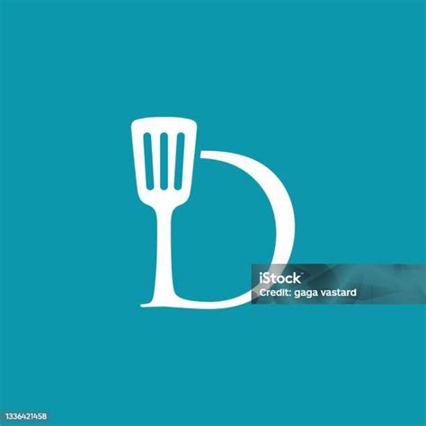 D 편지 주걱 주방 레스토랑 요리사 벡터 아이콘 일러스트레이션 디자인에 대한 스톡 벡터 아트 및 기타 이미지 디자인
