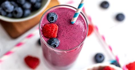 Raspberry Blueberry Smoothie Bites Of Wellness