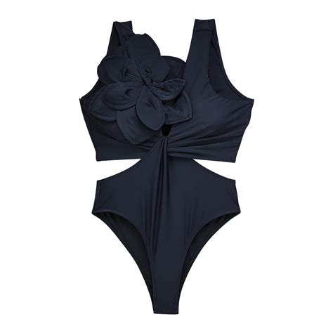 Hcuribad Swim Suits 2024womens Sexy Solid Color Ruffle Floral Kink