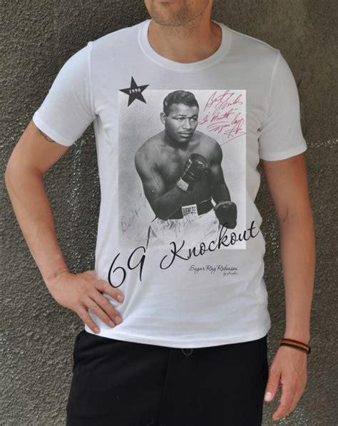 Sugar Ray Robinson T Shirt 69 Knockout Boxing By Cotton9