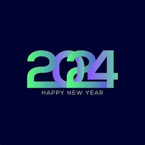 Feliz Año Nuevo 2024 Tipografía De Texto Feliz Año Nuevo 2024 Diseño De