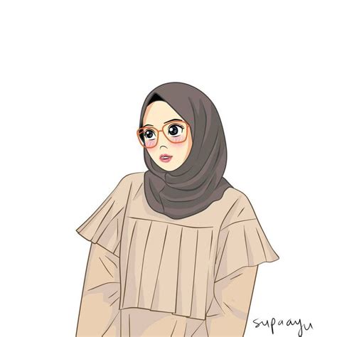 Cara Melukis Kartun Perempuan Bertudung Gambar Muslimah Animasi Yang