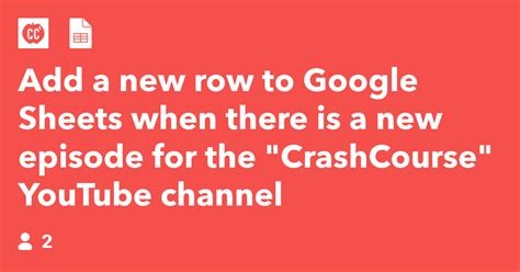 Add A New Row To Google Sheets When There Is A New Episode For The