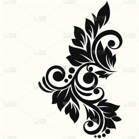 美丽的装饰花与叶 矢量