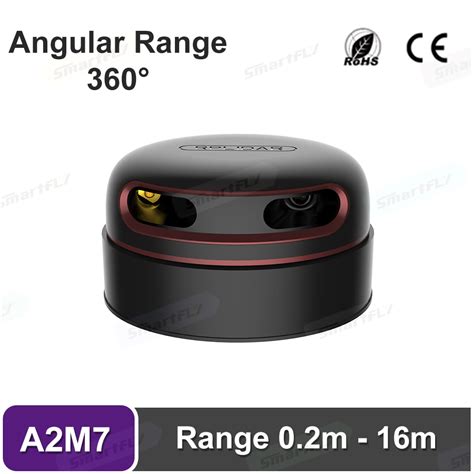 Slamtec RPLIDAR A2M7 UART Serial 0 2 16 Meters Scanning Radius LIDAR Sensor Scanner For Consumer