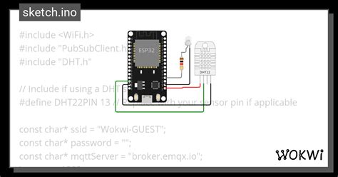 Nurul Aziza Tugas 6 Mqtt Dht22 Wokwi Esp32 Stm32 Arduino Simulator