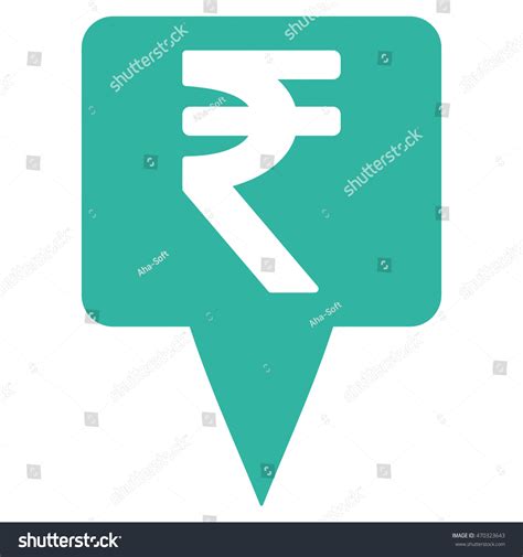 Rupee Map Pointer Icon Vector Style Stock Vector Royalty Free 470323643 Shutterstock