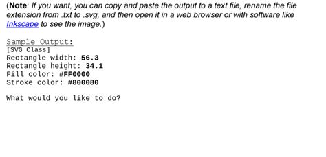 Solved Assignment A SVGs In The Last Assignment You Chegg